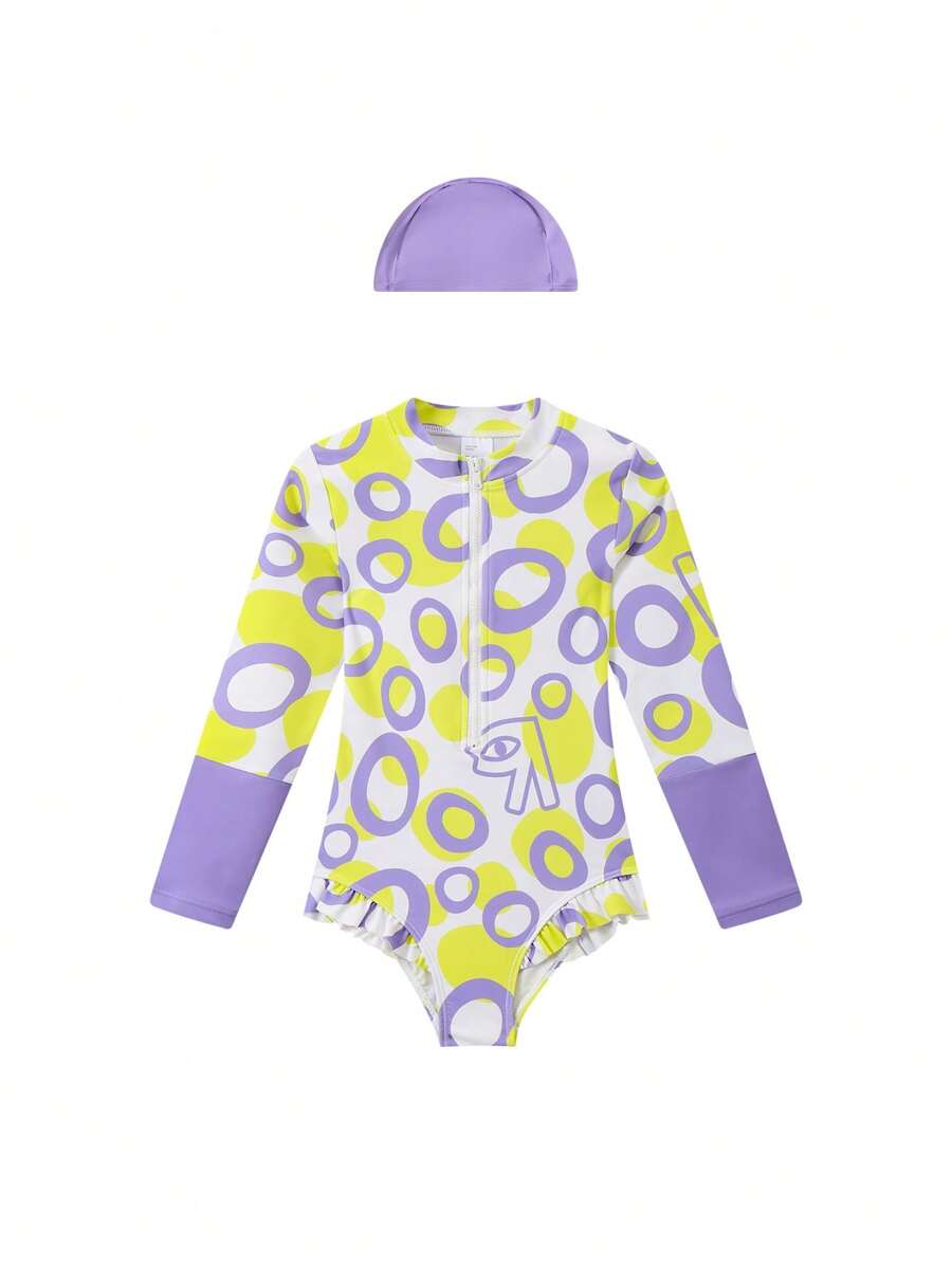 Annil Children's Clothing, Girls' One Piece Swimsuit Set, Children's ...
