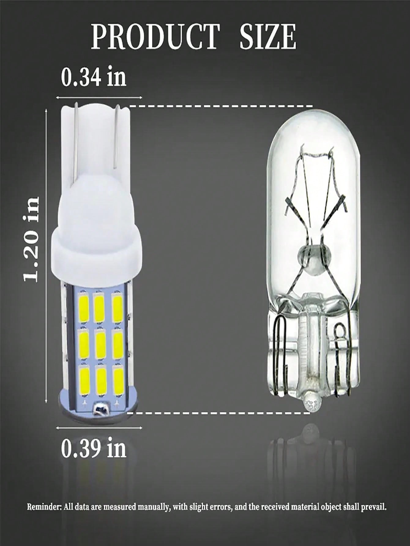 20pcs T10 921 168 LED Bulbs White, Super Bright 42smd 3014 LED ...