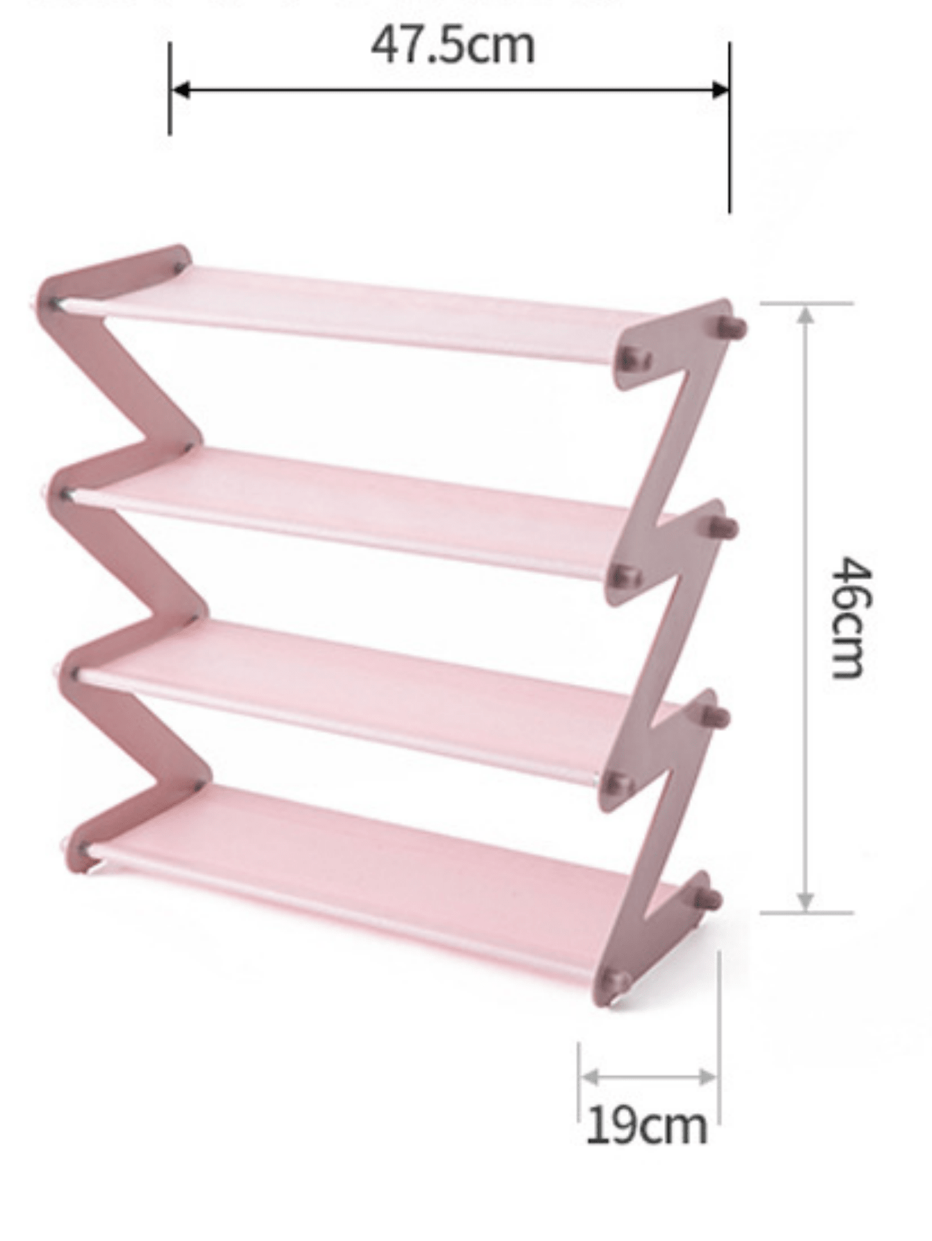 4-tier Blue Fashionable Simple Z-shaped Shoe Rack | SHEIN USA