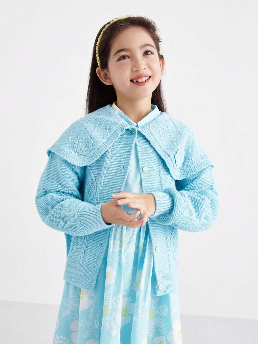 Annil Children's Clothing, Girls' Knitted Cardigan Sweater, Sheep Wool ...