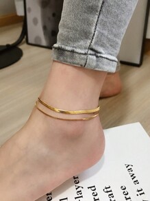 Minimalist Solid Anklet | SHEIN UK