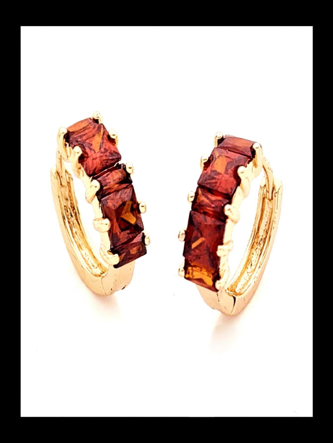 Aretes Rojos Mujer Elegantes Oro Laminado 18k Arracadas Hermosas Chicas ...