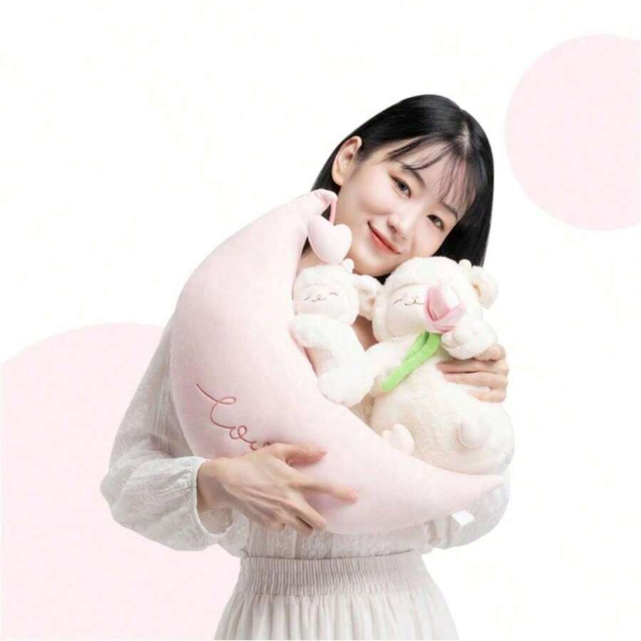 Miniso Sheepie Warm White Small Sheep Plush Toy (Moon Style) | SHEIN UK