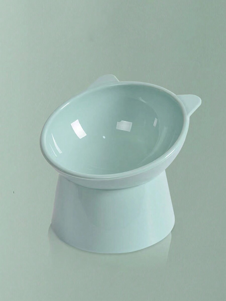 1pc Pink Cat Bowl With Anti-Black Chin, Tilted High Feet Neck ...