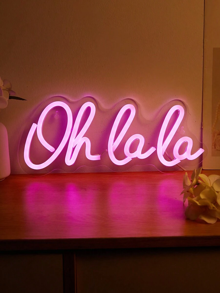 1PC Oh La La LED Neon Sign 5V USB Powered Home Wall Decoration Neon ...