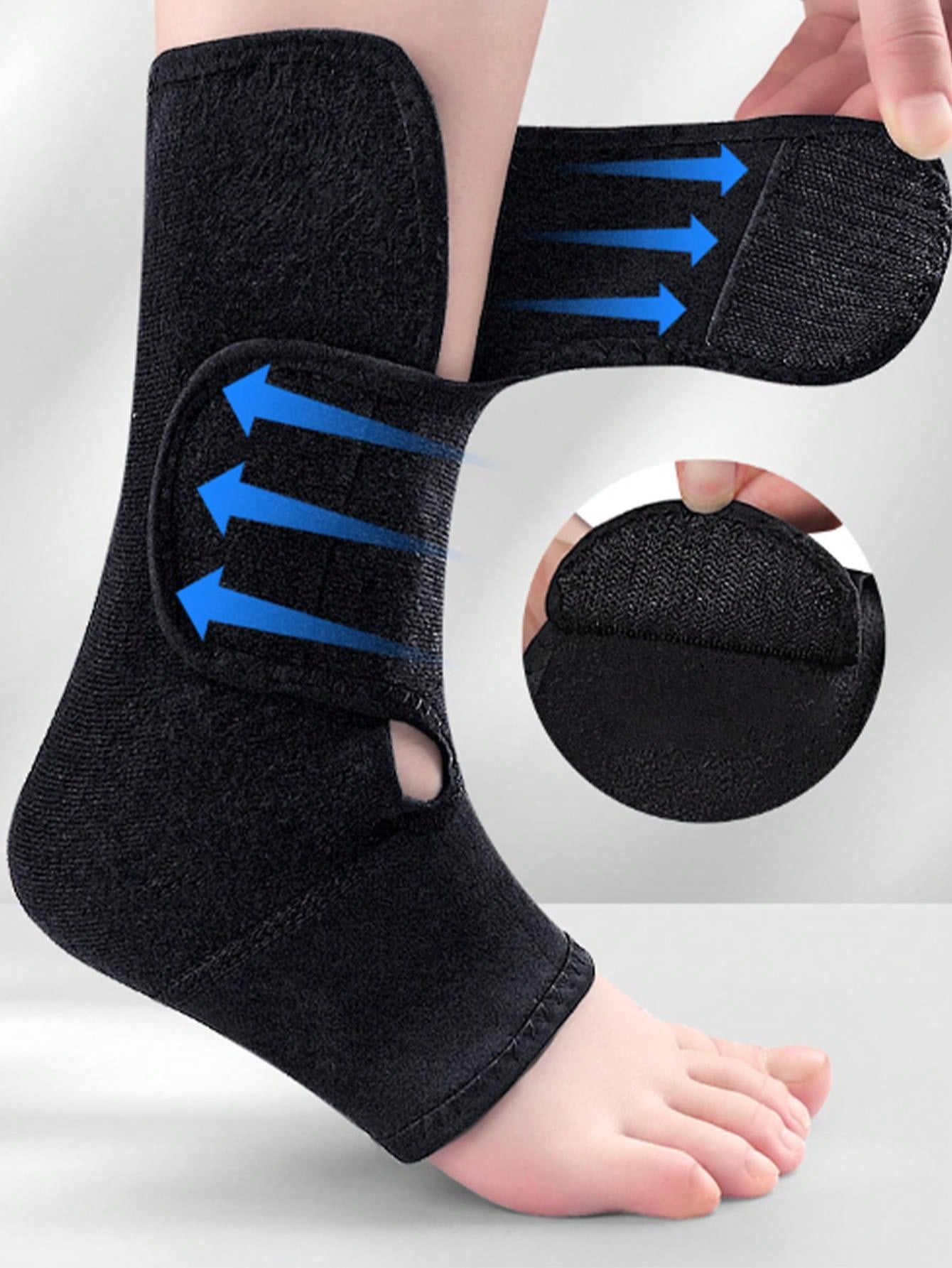 1pc Sports Zipper Compression Marrow Edging Wrap Foot Sleeve | SHEIN USA