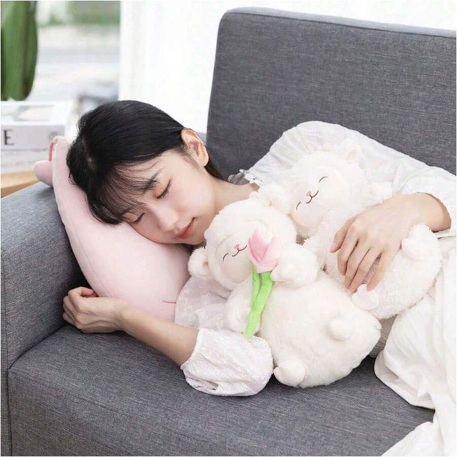 Miniso Sheepie Warm White Small Sheep Plush Toy (Moon Style) | SHEIN UK