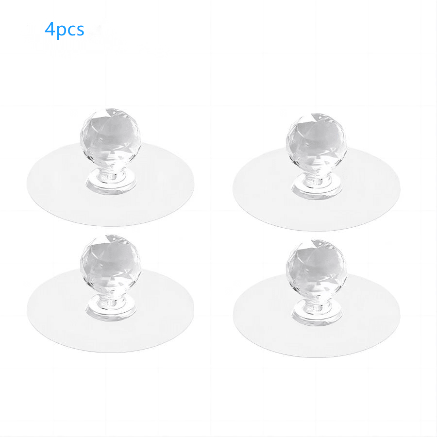 1 Set Of Transparent Crystal Invisible Cabinet Handles, Drawer Pulls ...