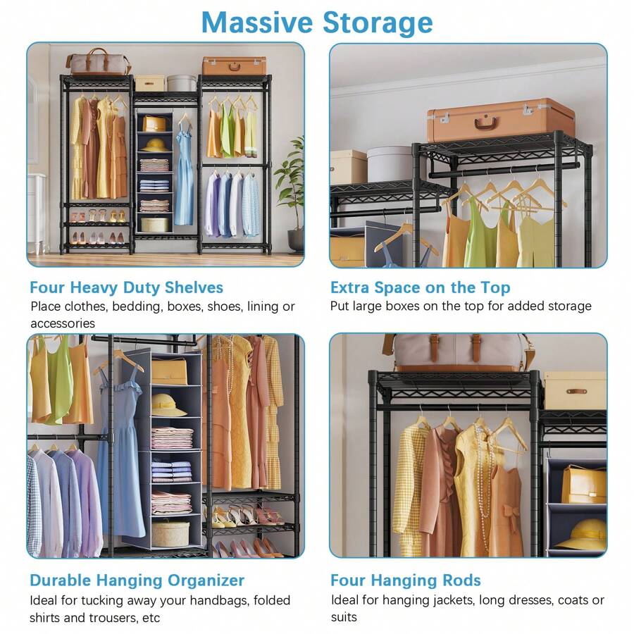 VIPEK V5E Heavy Duty Portable Closets Large Clothing Rack For Hanging ...