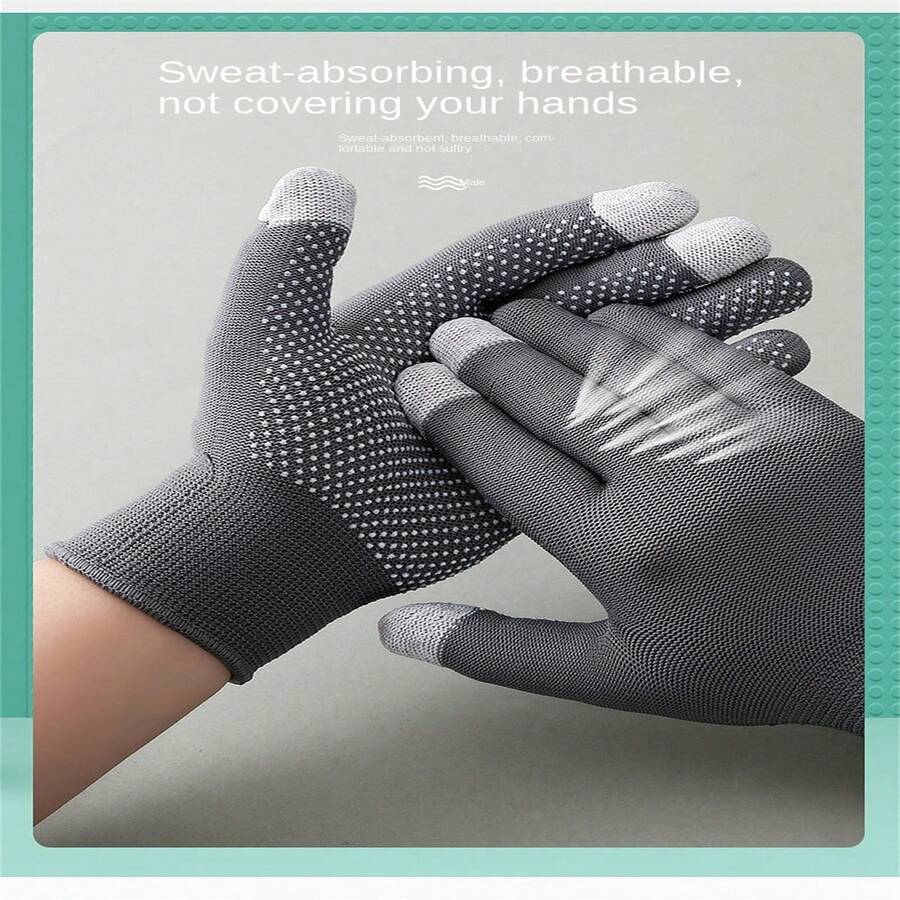 1pc Thin Nylon 13-needle Adhesive Glove With 3 Touch Screen Fingers ...