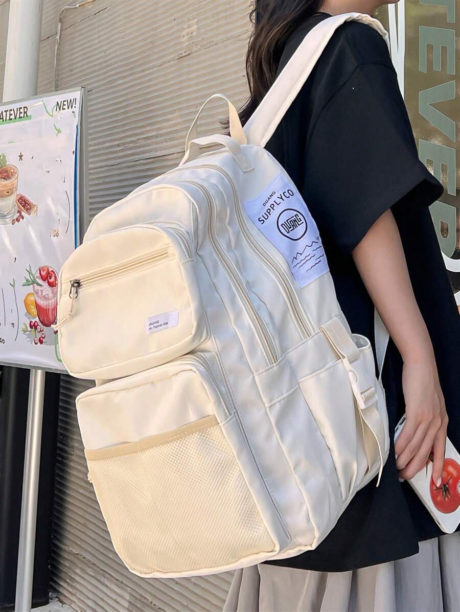 Large Capacity Women's Backpack With Letter PatternSchool Backpack ...