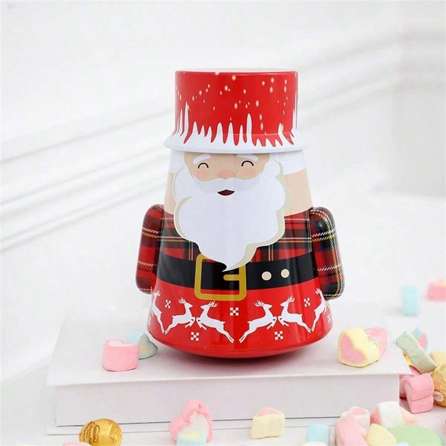 Christmas Decorations Big Weeble Wobble Tin Candy Biscuit Box Creative ...