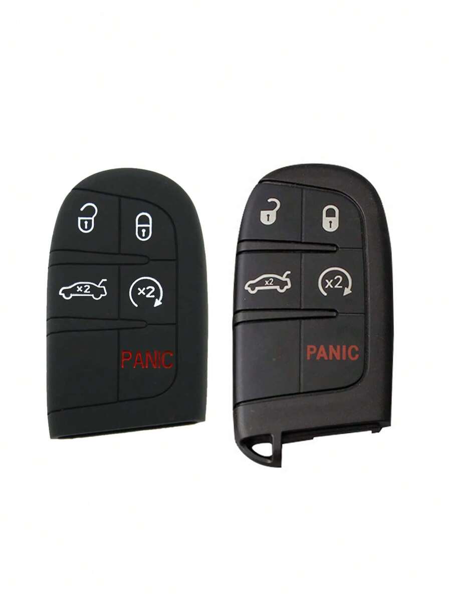 1pc Black Silicone Car Key Cover For Dodge Charger Challenger Dart ...