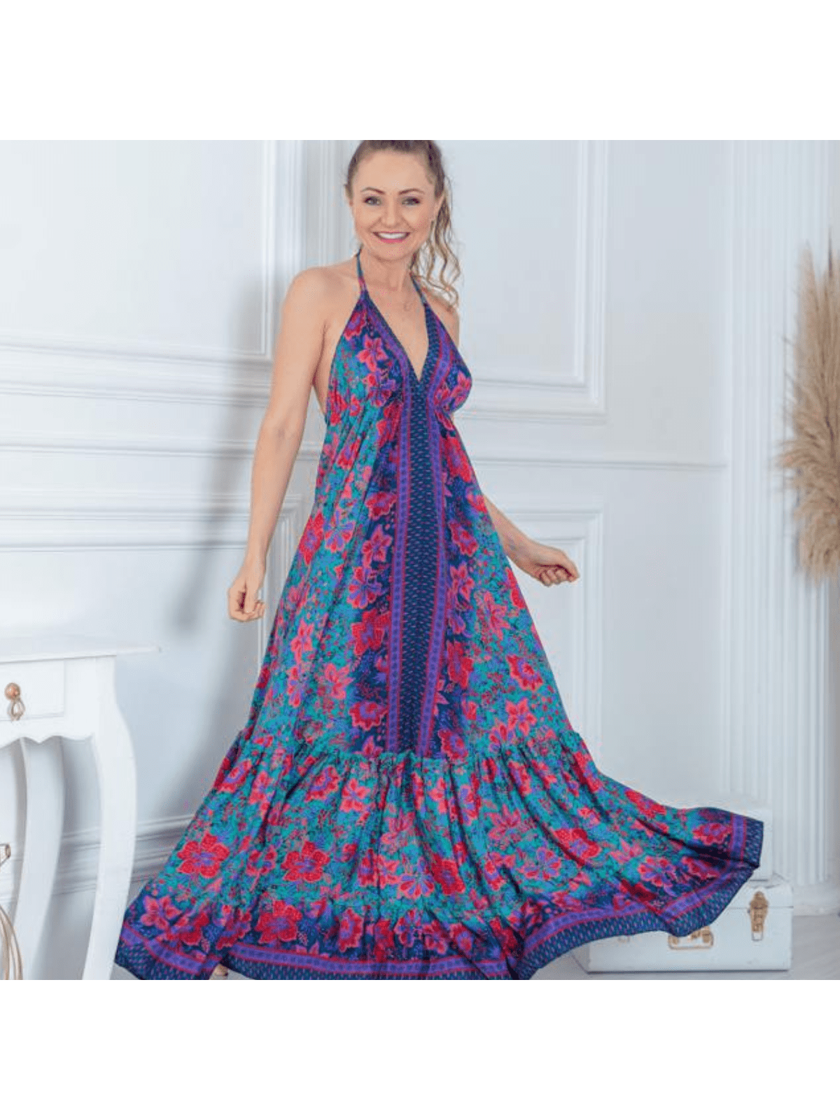 vestido de seda moda indiana | SHEIN Brasil