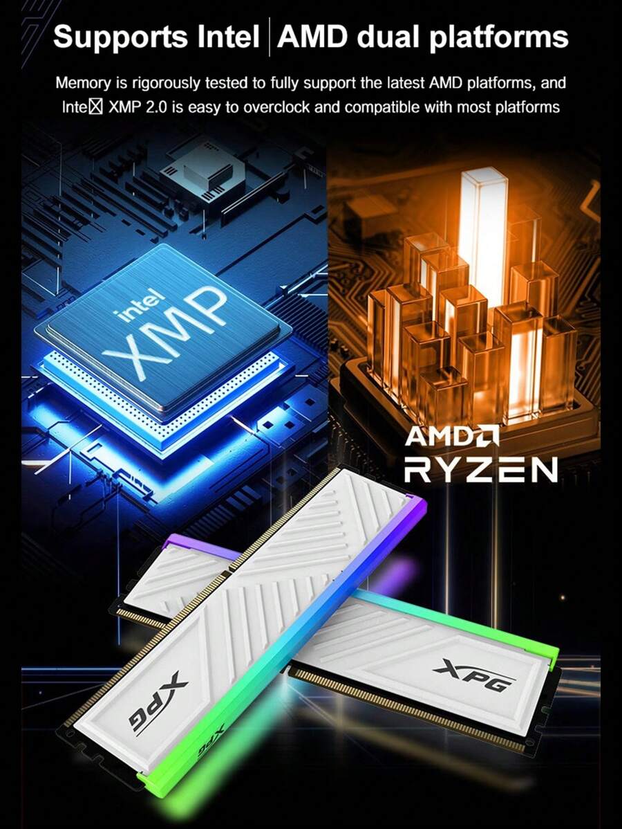 ADATA XPG SPECTRIX D35G DDR4 RGB WHITE Memory 3200MHz 3600MHz 8GB 16GB ...