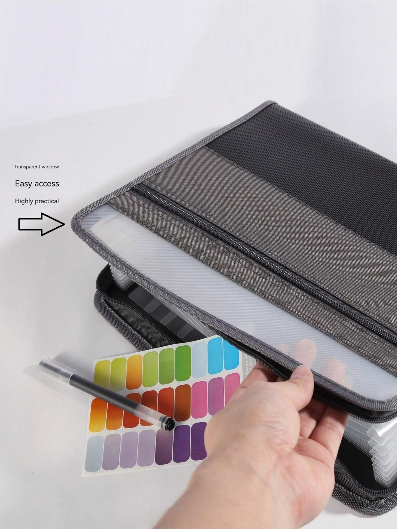 1pc High-Capacity A4 Size Zipper Accordion Folder, Multiple Layer ...