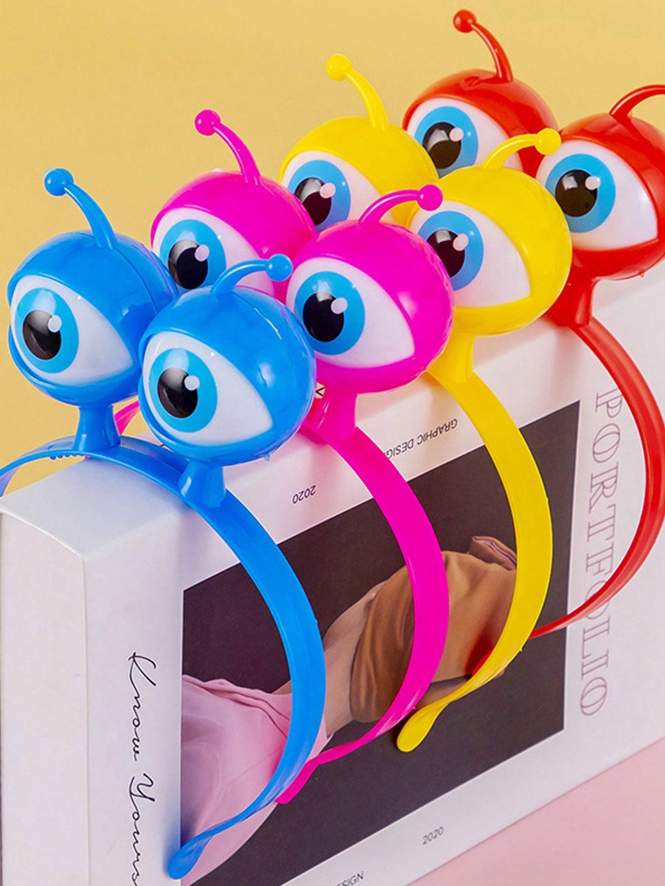 1pc Glowing Eyeball Headband, Random Color For Party, Halloween, Led ...