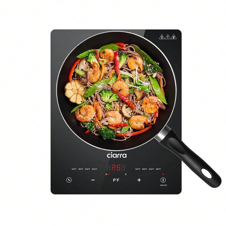 CIARRA CATIH1 1800W Portable Induction Cooktop, Ultra Slim Single ...
