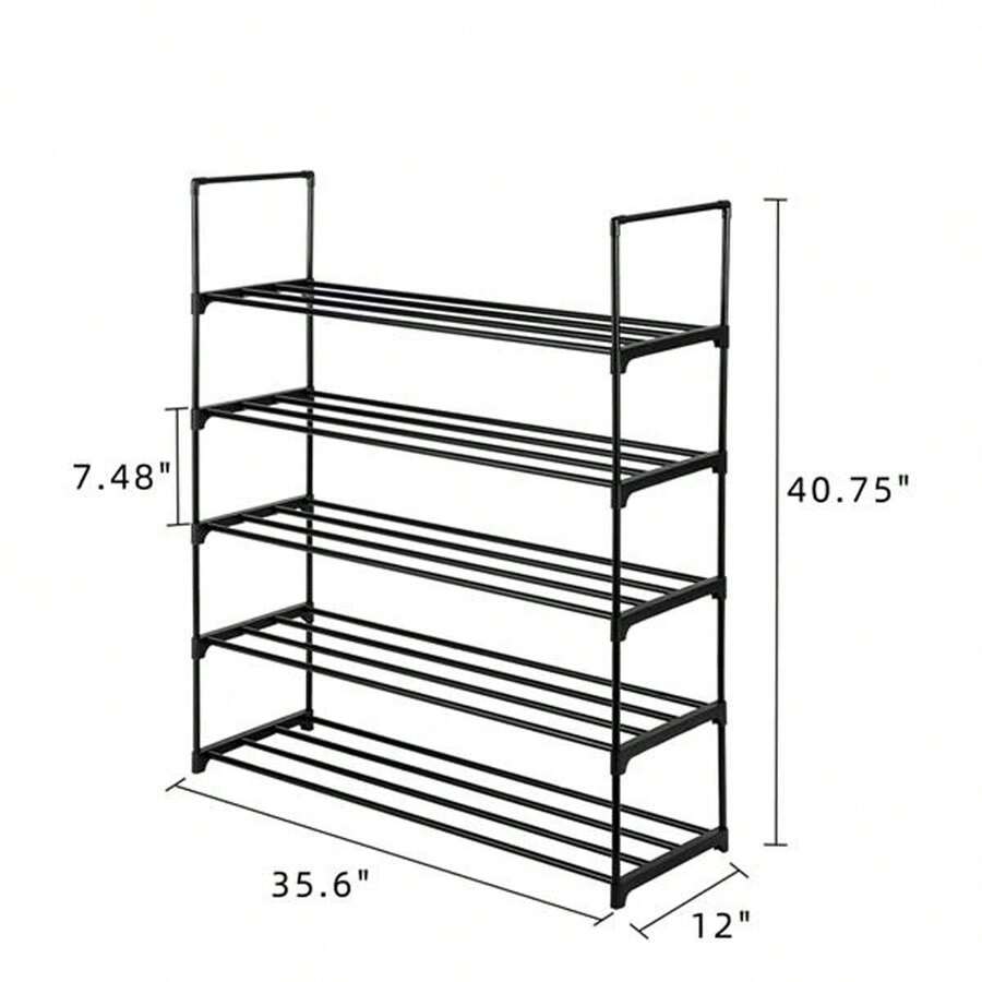 5 Tiers Shoe Rack Shoe Tower Shelf Storage Organizer For Bedroom ...