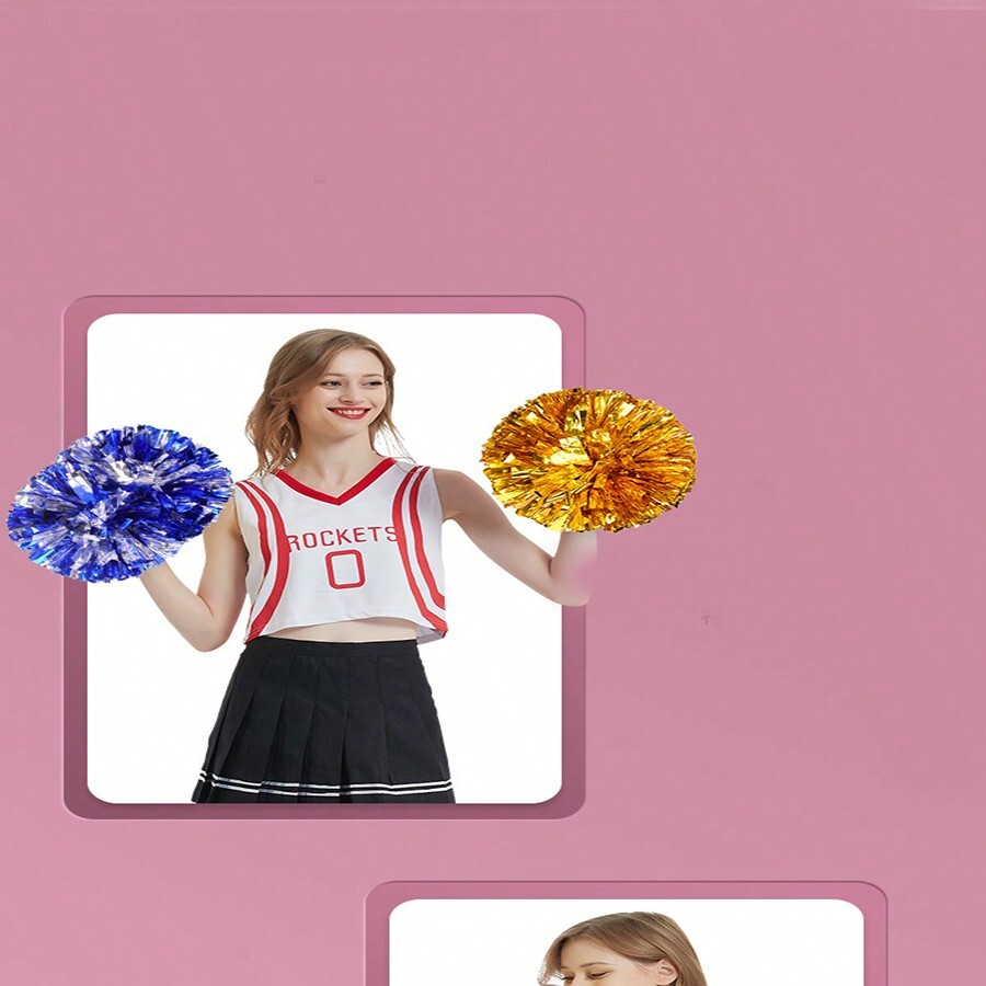 Secret Code Sterling Silver Ring & Silver Cheerleading Pom Poms for ...