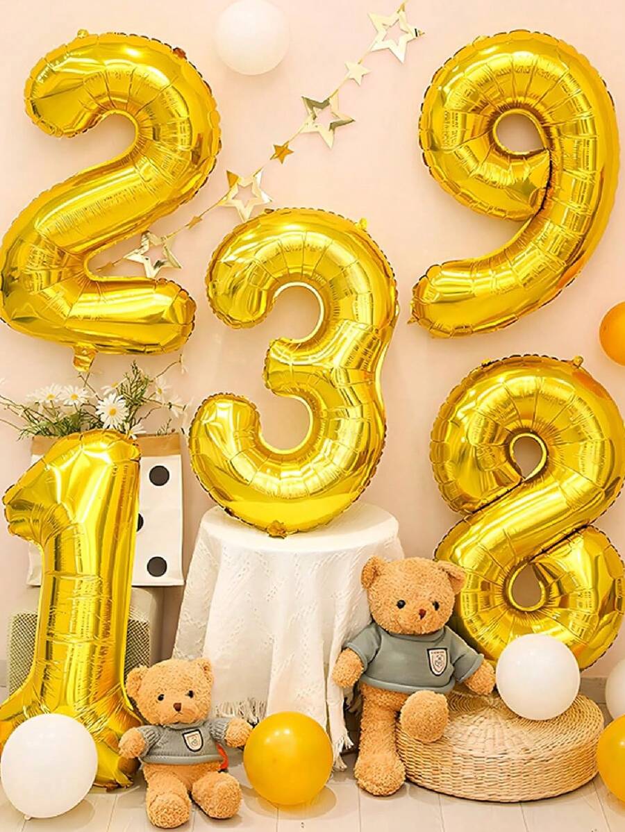 40 Inch Large Numbers Balloons ,Foil Mylar Big Number Balloons for Birthday Party supplies ...