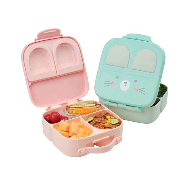 1400ML Bento Lunch Box with 4 Compartments and Removable Divider ...