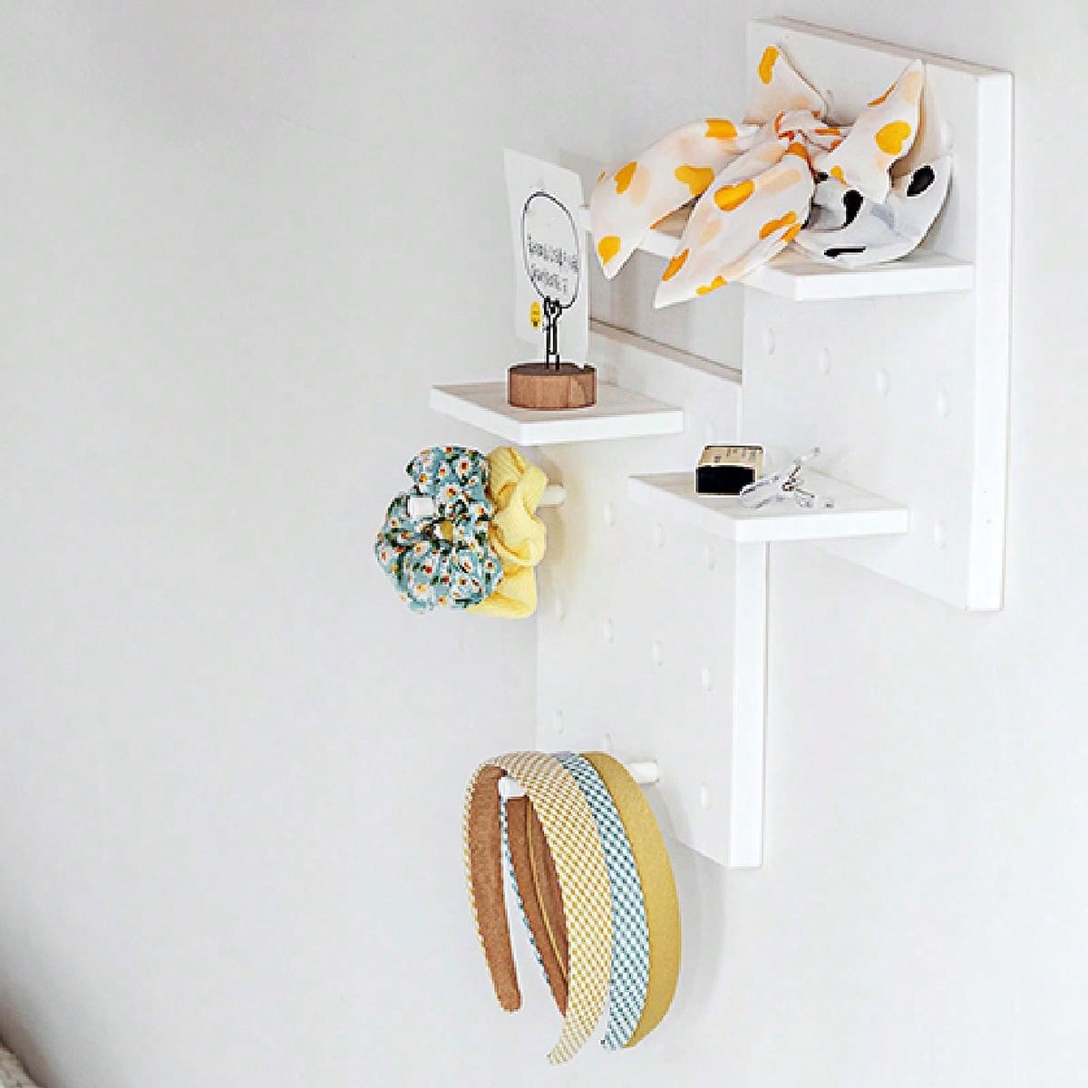 Perforated Storage Rack With Hooks, Wall-mounted Desk Organizer, Mini ...