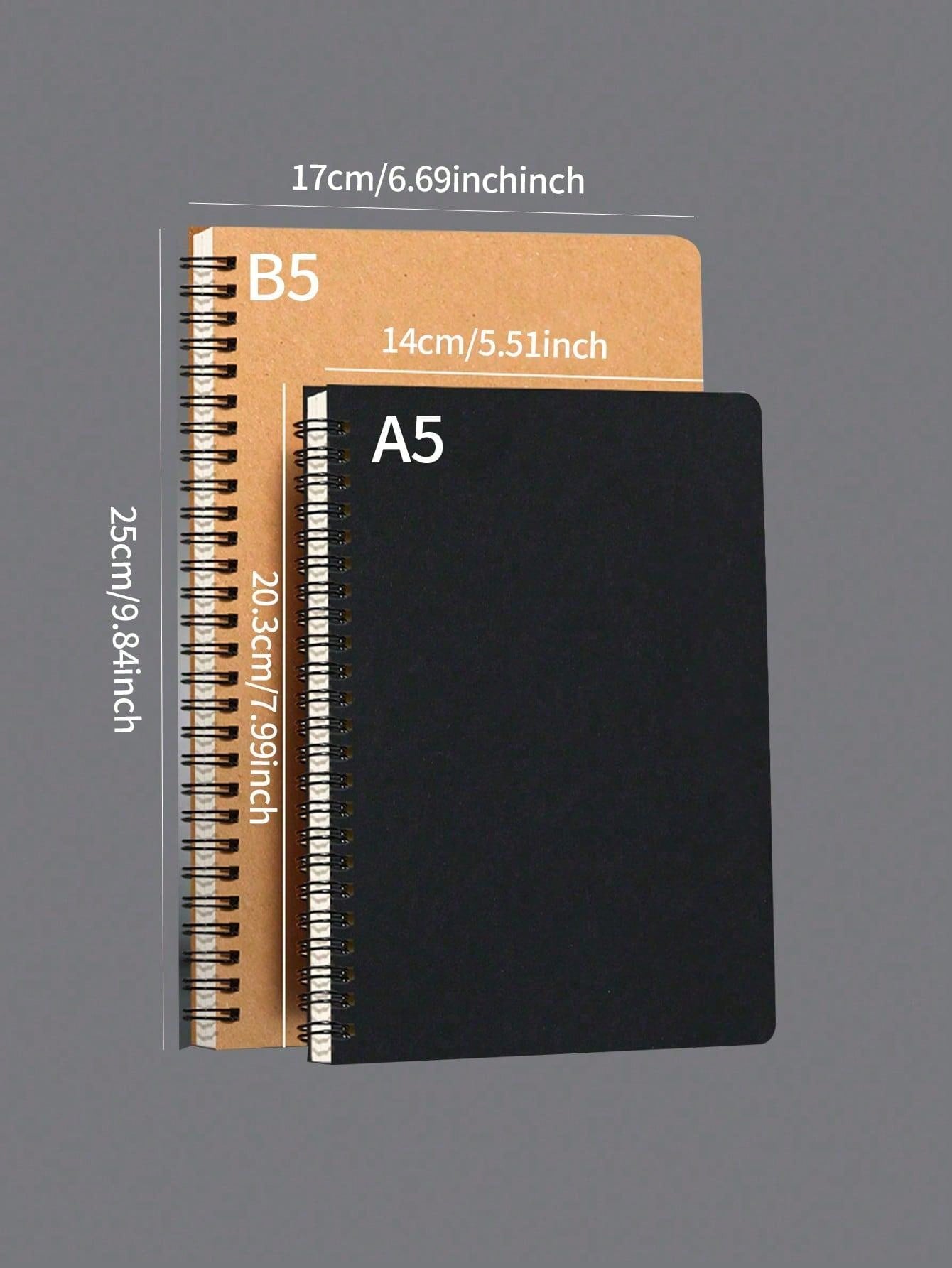 1pc Solid Color Spiral Notebook, Simple And Portable Multi-purpose ...