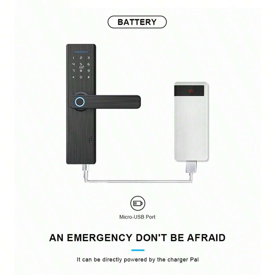 Tuya Wifi Fingerprint Smart Card Door Lock Home Office Intelligent ...