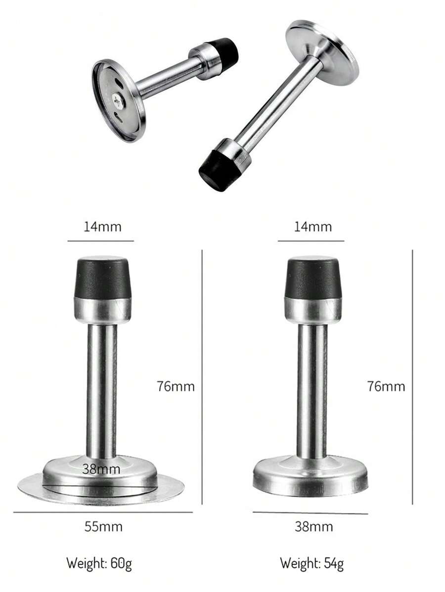 Door Stoppers, Door Stop for Bottom of Door,75mm / 3 Inch Door Stops No ...