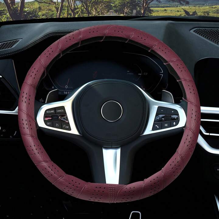 Maroon steering wheel cover store