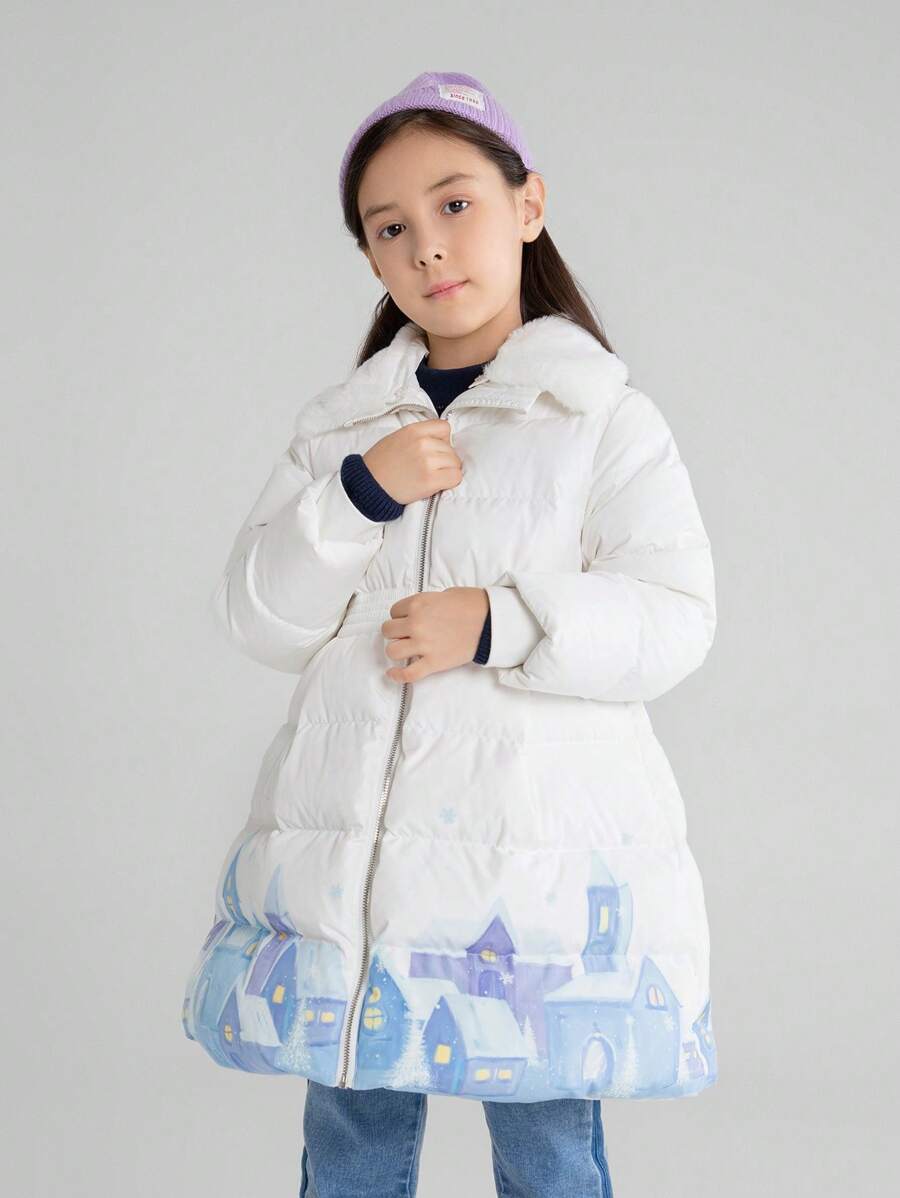 Annil Girls Winter Soft Plush Collar Thermal Windproof Thickened Tween ...