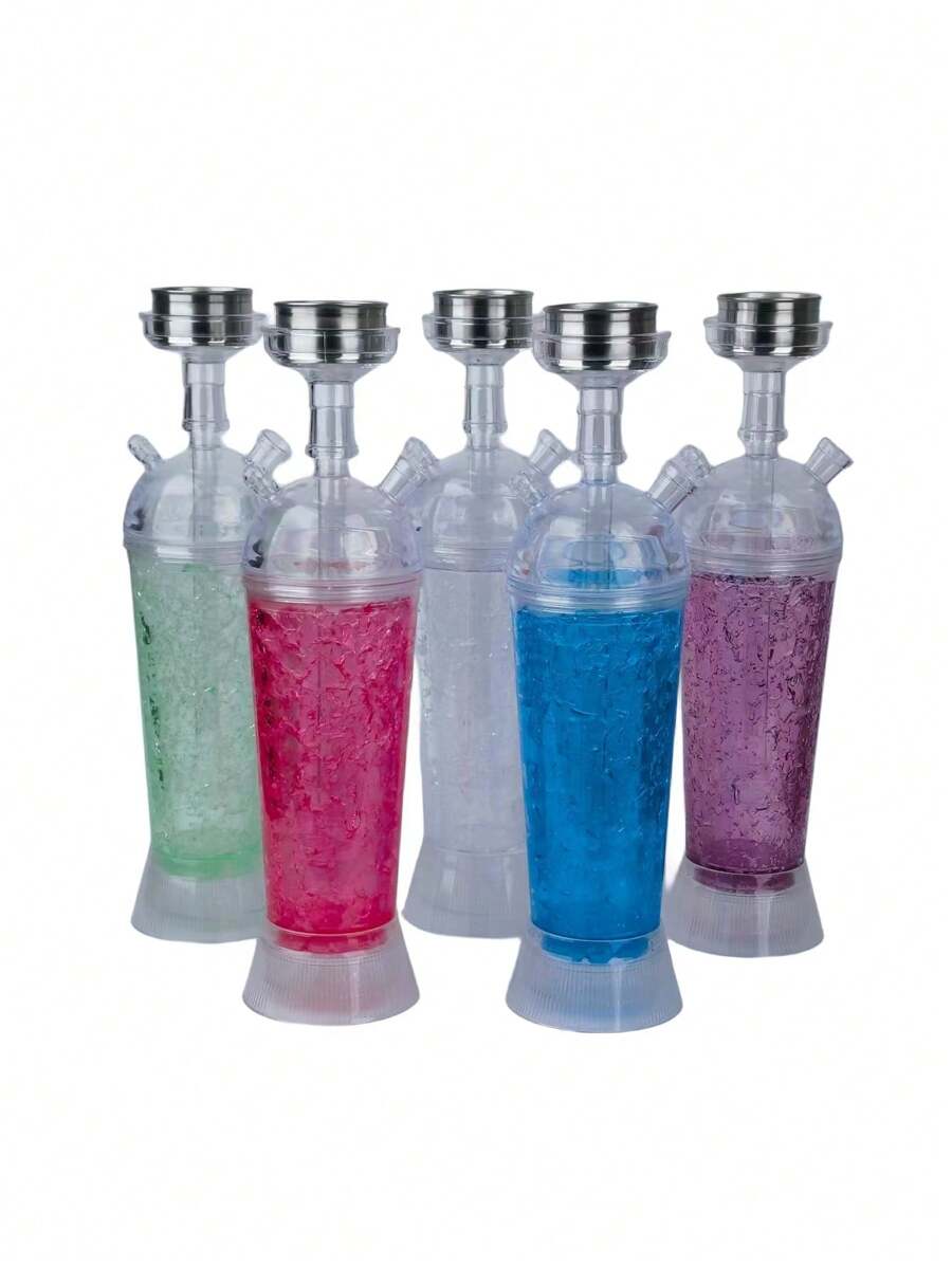 1 Set Portable Shisha With Ice Flower Effect And Brightly Colored ...