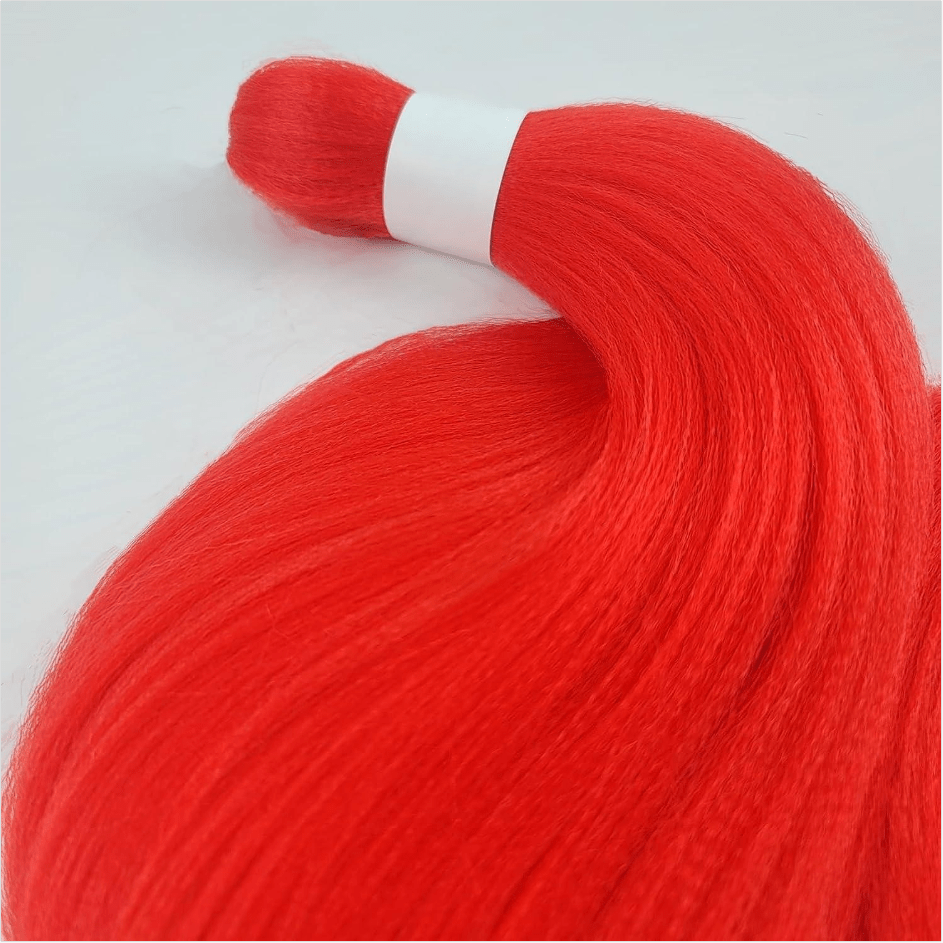 Cabello De Trenzado Rojo Preestirado Con Extensiones De Cabello Humano ...