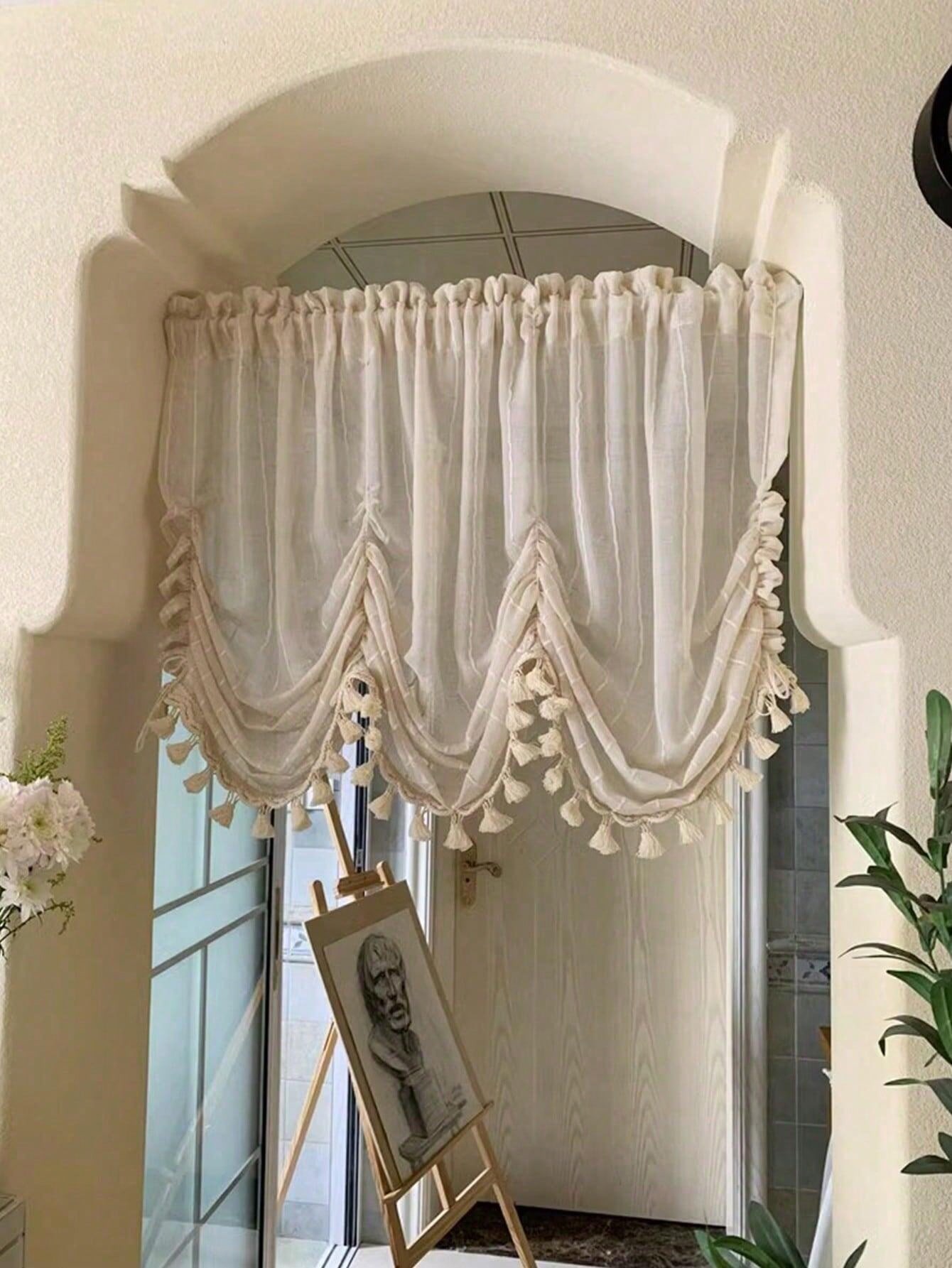 1pc Nordic And American Style Door Curtain Half-curtain Short Curtain ...