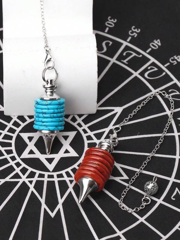 1pc Spiritual Real Crystal Pendulum for Divination Dowsing Healing ...