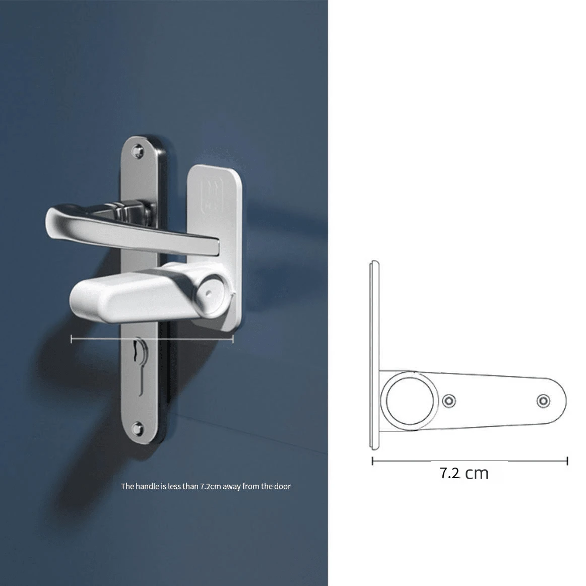 Safety Lock Door Handle Fixing Lock, Pet Proof And Childproof, Door ...
