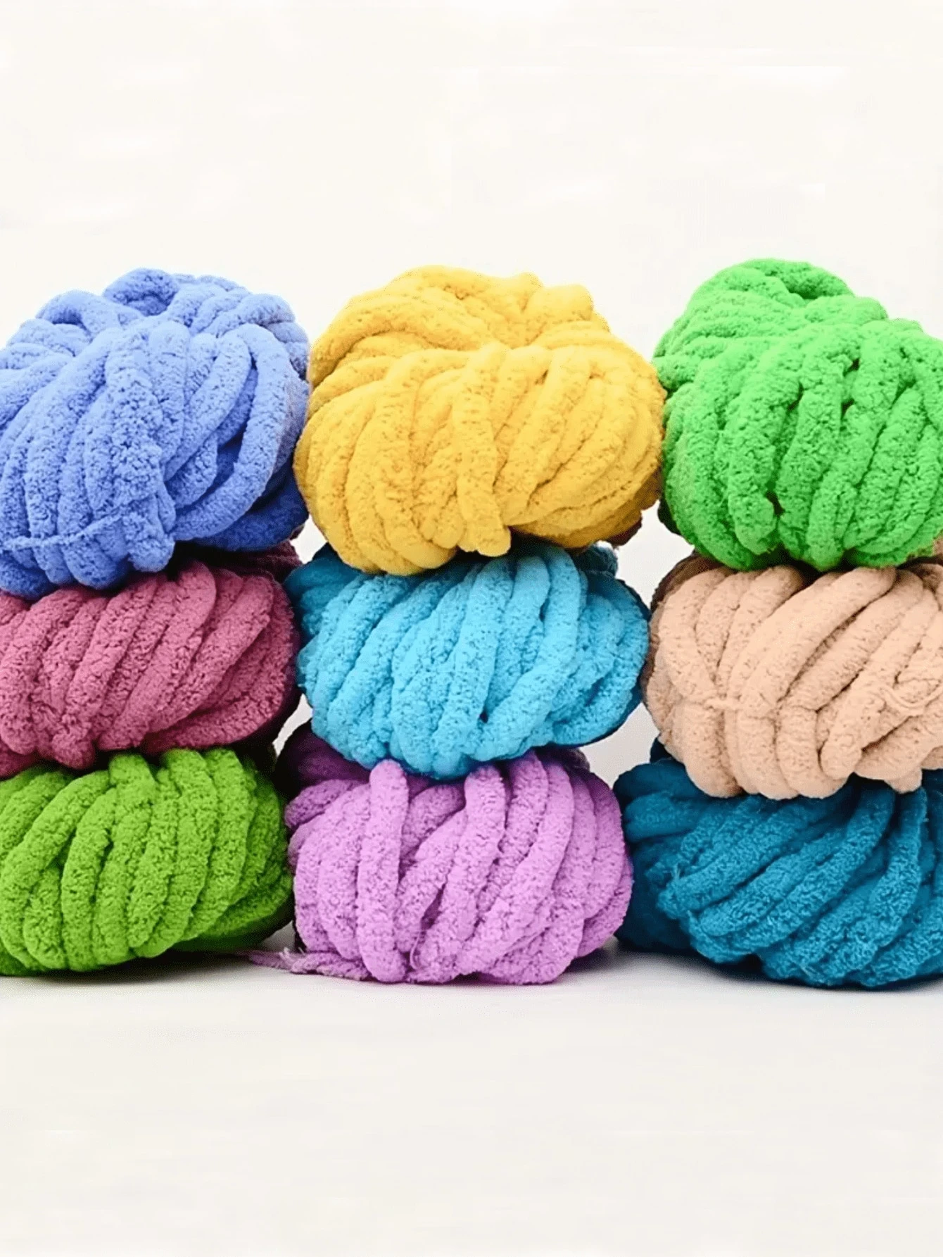 Cat Tail Style Super Chunky Acrylic Yarn, DIY 5 Finger Crochet Scarf ...