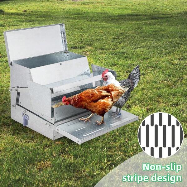 Chicken Treadle Feeder, Poultry Feeder, 30lbs Automatic Chicken Feeder ...