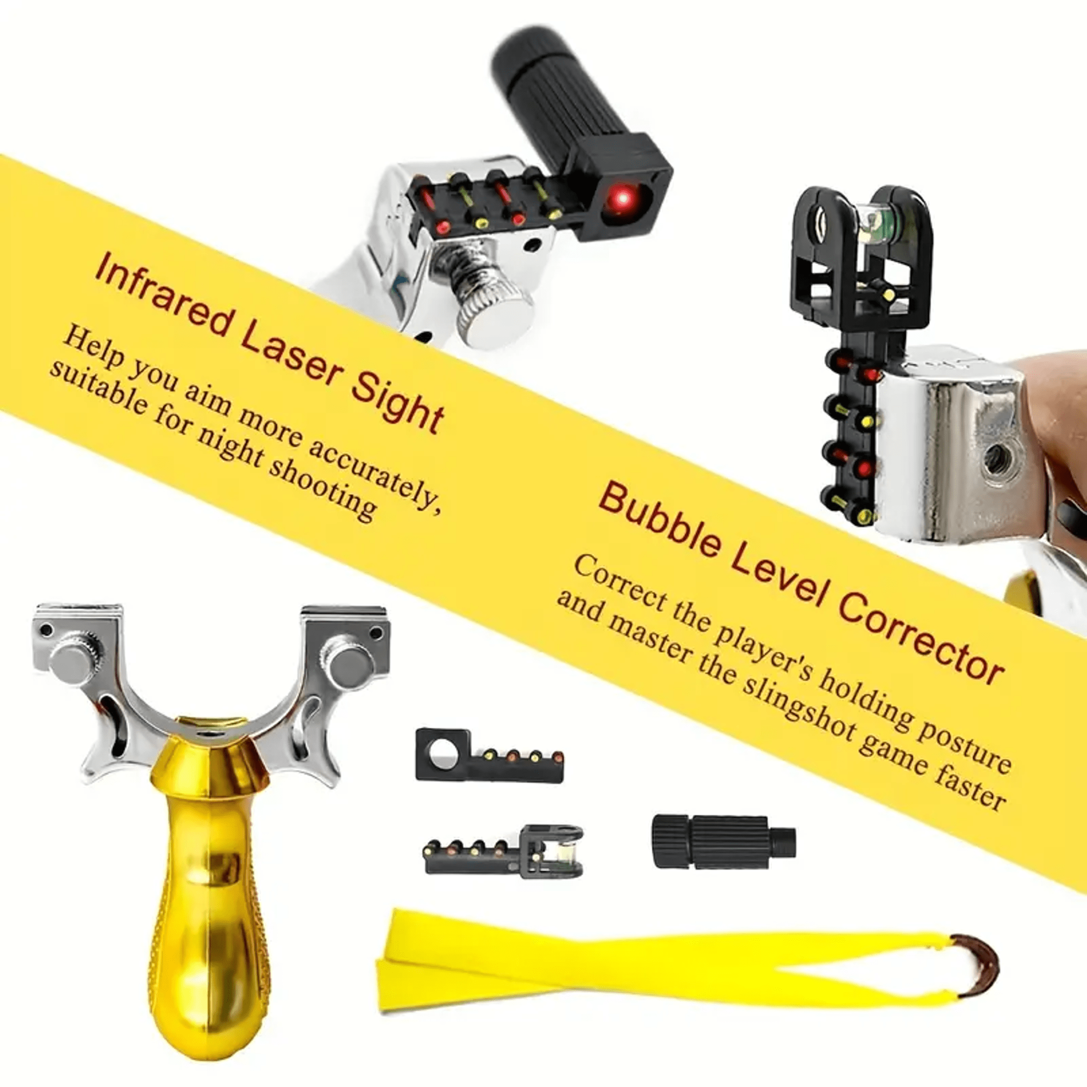 1pc Horizontal Laser Targeting Slingshot Decompression Artifact Novelty ...