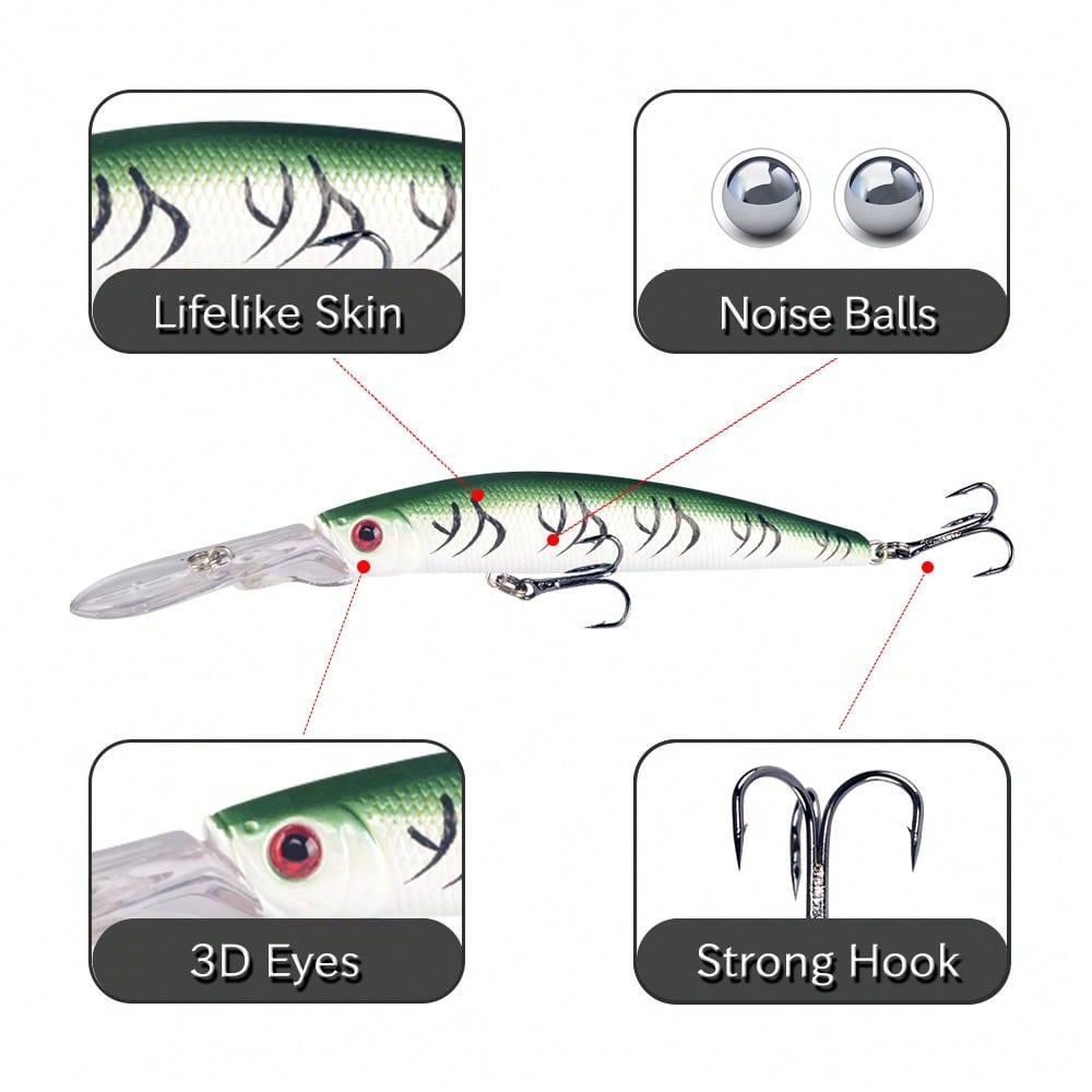 17cm 24g Topwater Fishing Lure Minnow, Long Tongue, Imitation Fish ...