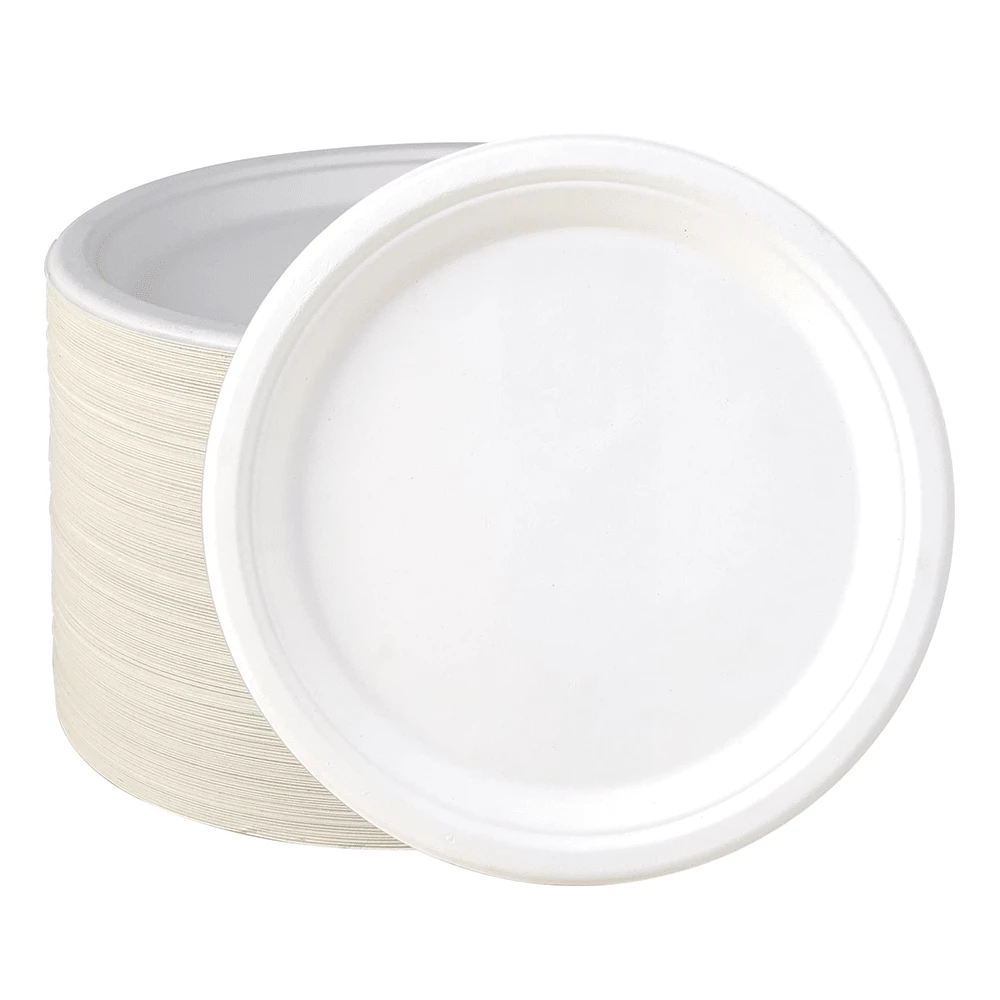150 Pack Compostable Paper Plates 10 Inch Super Strong Paper Plates 100 ...