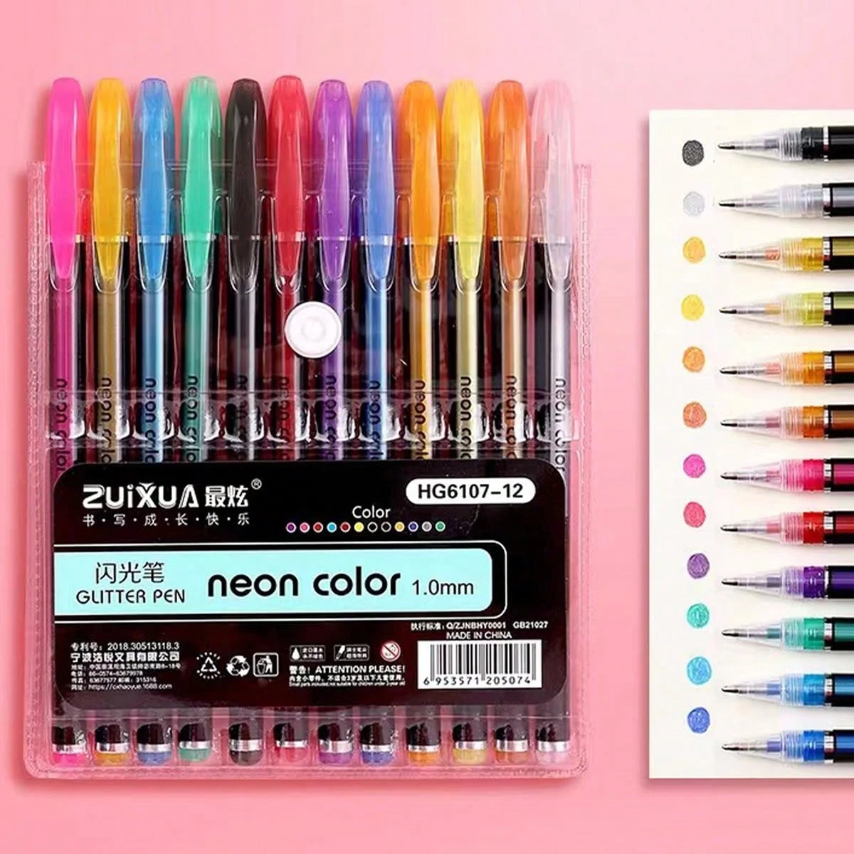 12pcs Gel Pens Set Colored Pen Fine Point Art Marker Pen 12 Unique ...