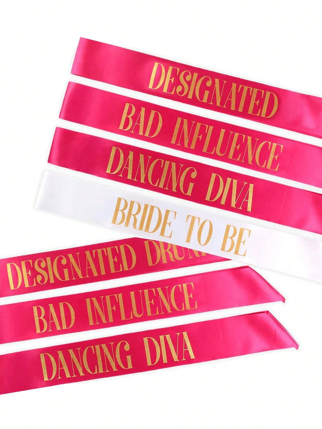 Hen Party Bachelore Sash Set (12 Pcs) 1 White Bride To Be Sash ...