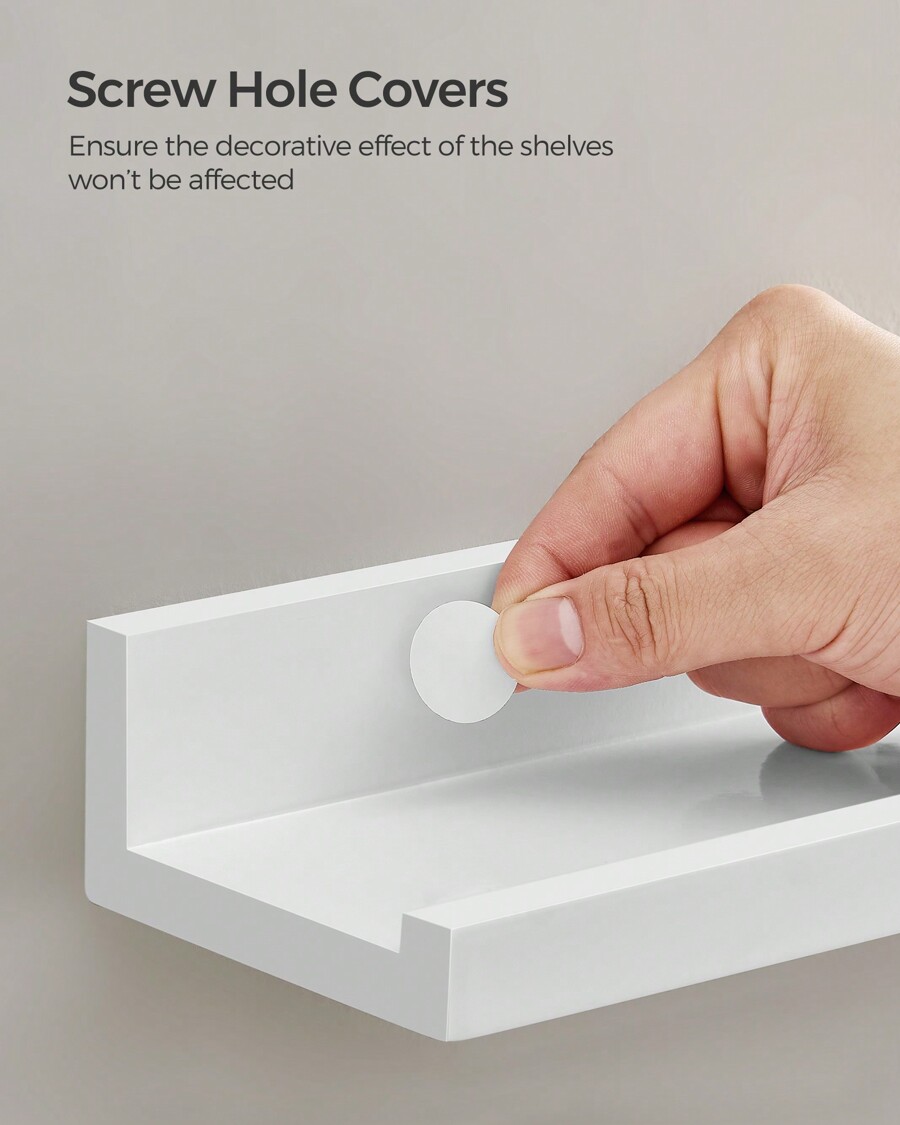 SONGMICS Floating Shelves, Set Of 3 Wall Shelves, For Photo Frames And ...