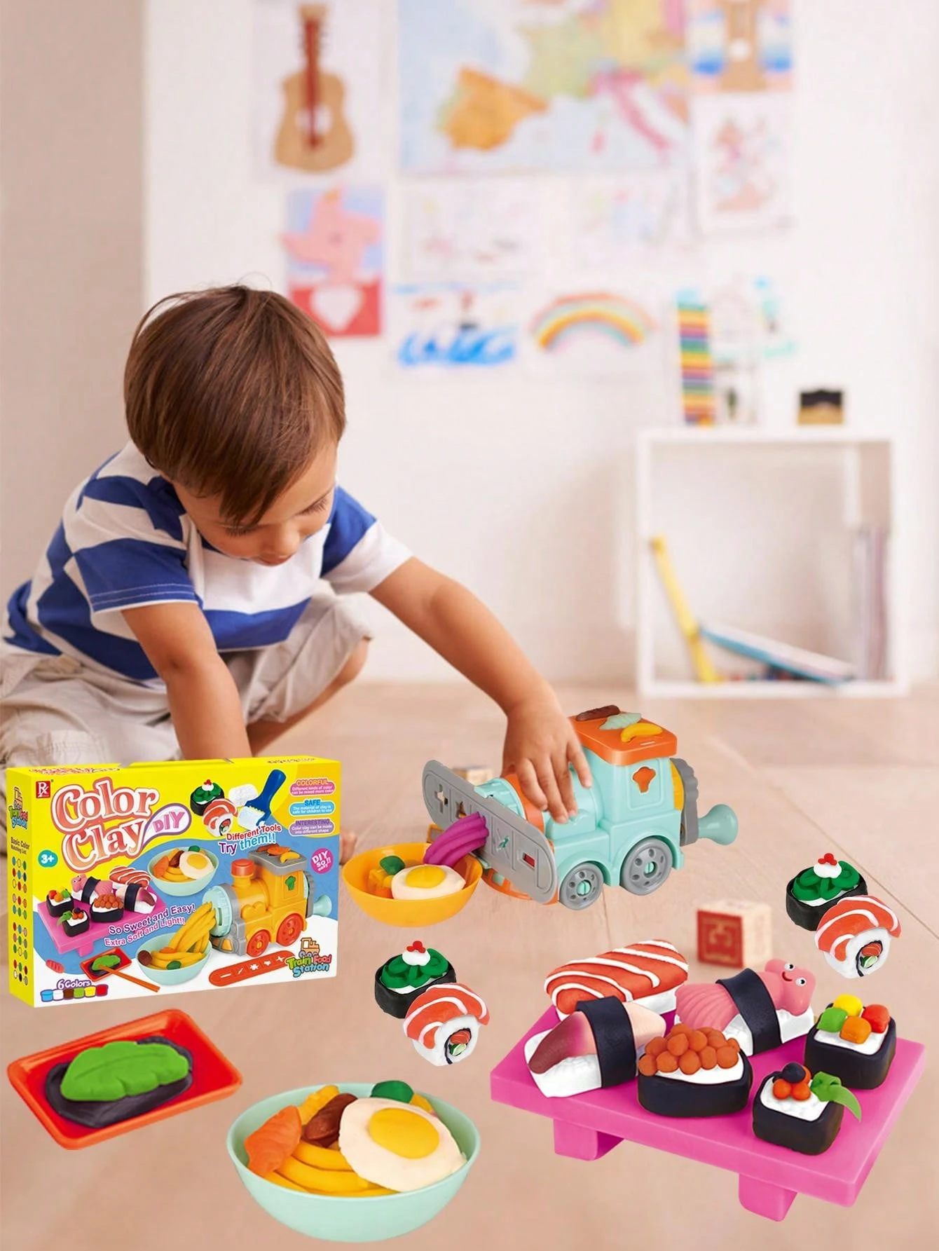 Toys Kitchen Set For Kids 3-8, Play Dough Set,Playdough Tools,Pretend ...
