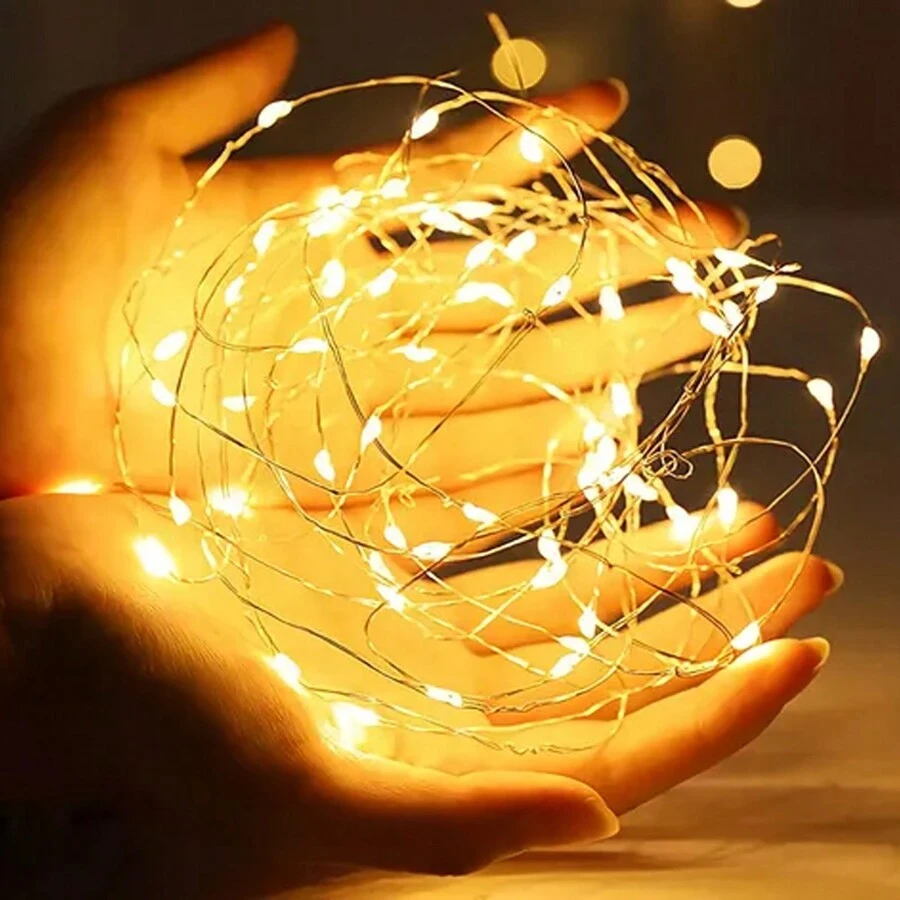 Fio De Fada 2M Com Luzes Led Fada Para Decoração De Casa e Natal Festa ...