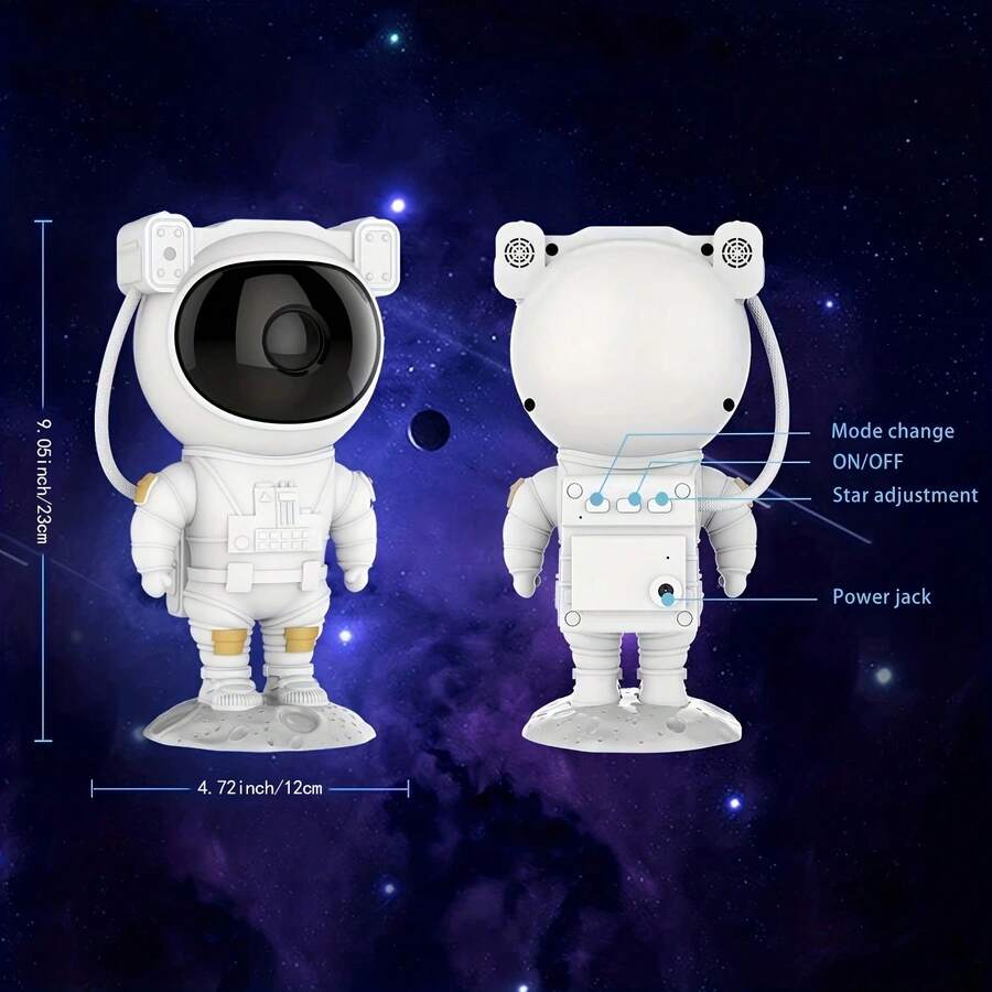 1PC Astronaut Starry Sky Projector, 360° Rotating Projector with Remote ...