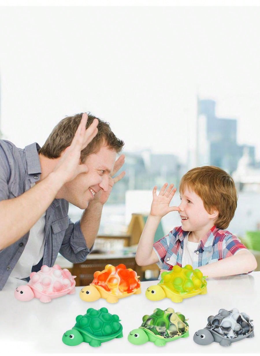 Orange 3d Turtle Shaped Stress Relief Toy Set Including Popping Fidget ...