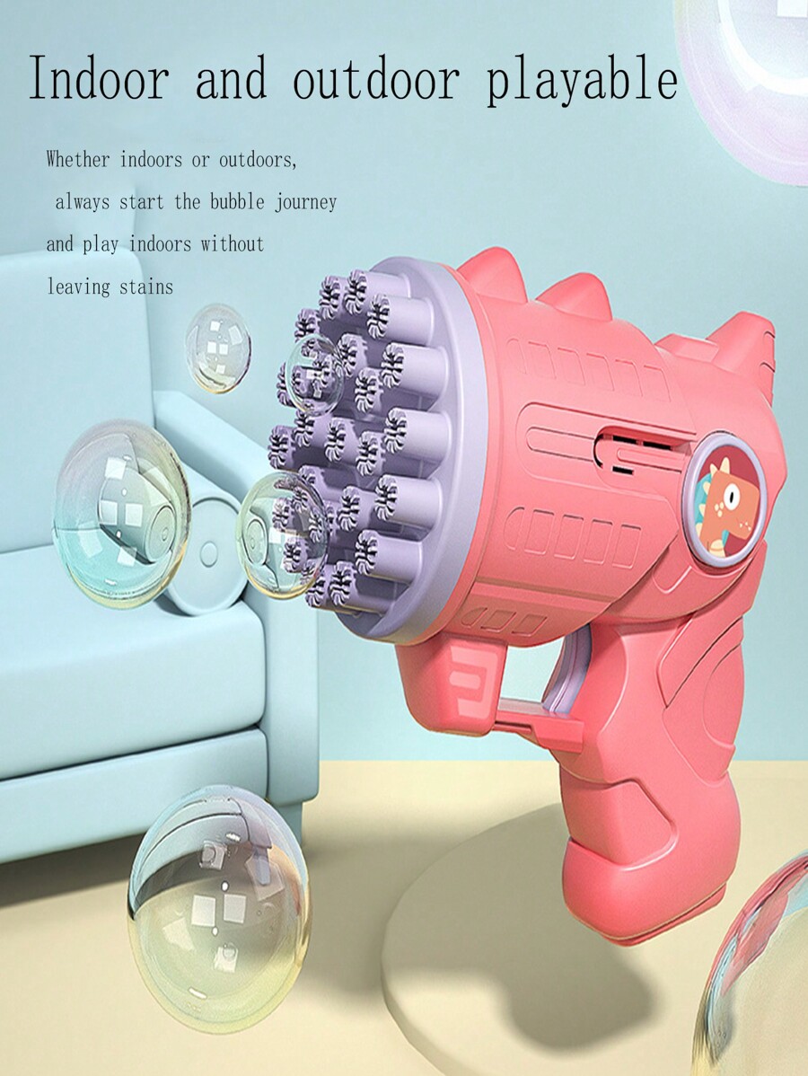 23 Holes Angel Bubble Gun Toy Gatling Bubble Machine Electrical Multi ...